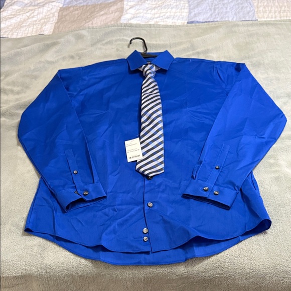 jf j.ferrar | Shirts | Jf Jferrar Royal Blue Dress Shirt With Gray ...